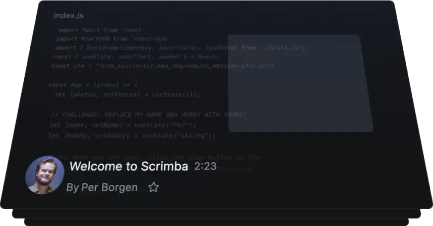 Learn to code with Scrimba